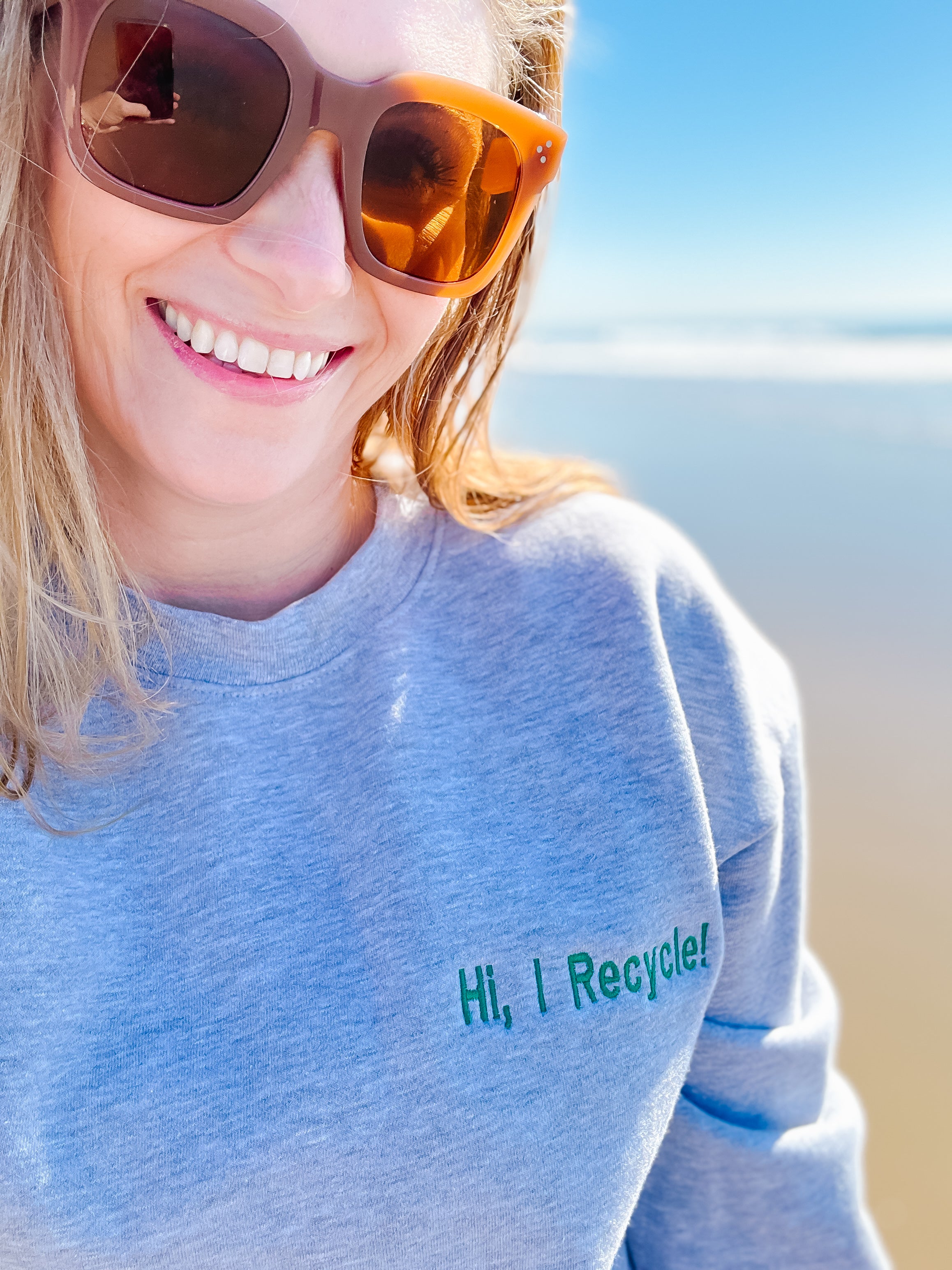 Retold "Hi, I Recycle!" Crew Neck – Retold Recycling